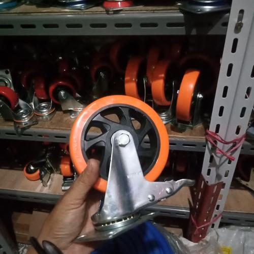 Jual roda pu 5"inch hidup rem orens medium duty taiwan - Kota Bandung ...