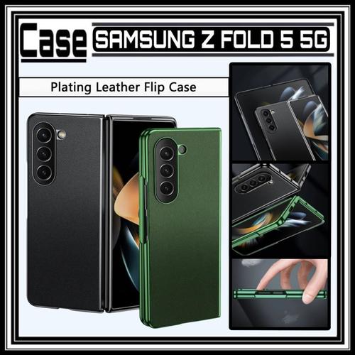 Jual Samsung Galaxy Z Fold 5 Fold5 5G Plating Leather Glass Original ...
