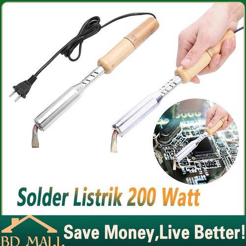 Jual Solder Listrik 200 Watt dengan Gagang Kayu Wood Handle Soldering ...
