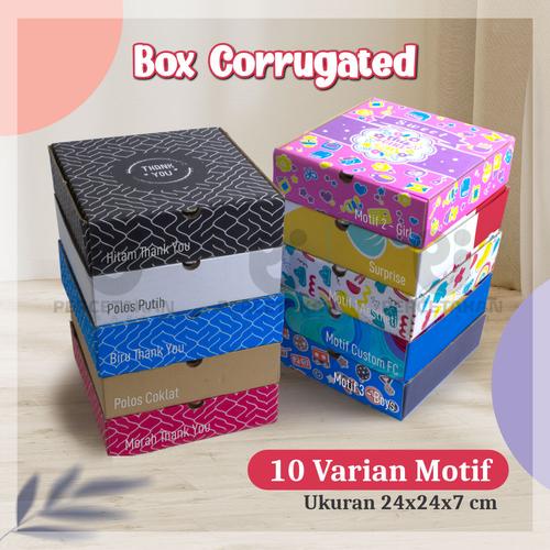 Jual Kardus Corrugated 24x24x7 CM | Kotak Hampers | Die Cut | Kotak Karton - POLOS COKELAT ...