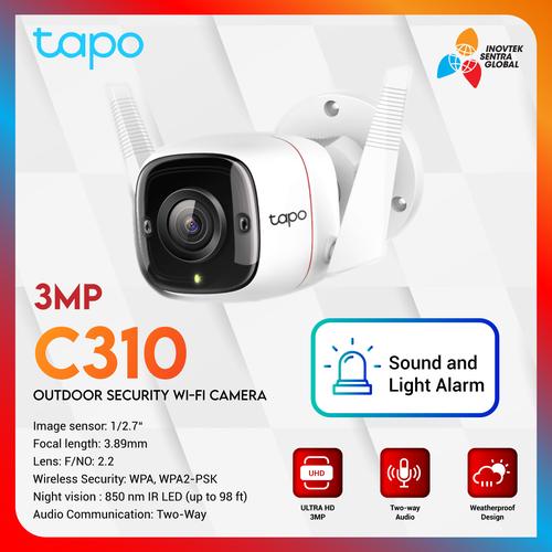 Promo TP-Link TAPO C310 Smart IP Camera CCTV Outdoor 3MP WiFi 2 Way ...