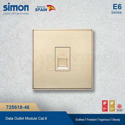 Jual Simon E6 Data CAT6 Outlet - Champagne (Tanpa Frame) - Jakarta ...