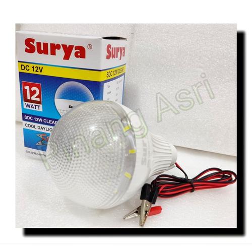 Jual Lampu LED SURYA 12W 12 Watt DC 12V Aki Solar Cell Panel Surya Accu ...