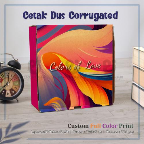 Jual Cetak Dus Corrugated 18x18x7 cm FULL COLOR Custom Desain | Custom ...