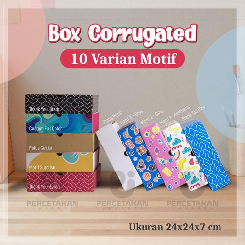 Jual Kardus Corrugated 24x24x7 CM | Kotak Hampers | Die Cut | Kotak Karton - BIRU THANK YOU ...