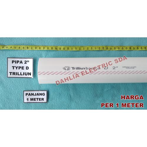 Jual PIPA PVC 2 INCH D TRILIIUN PUTIH 1 METER - Kab. Sidoarjo - Dahlia ...