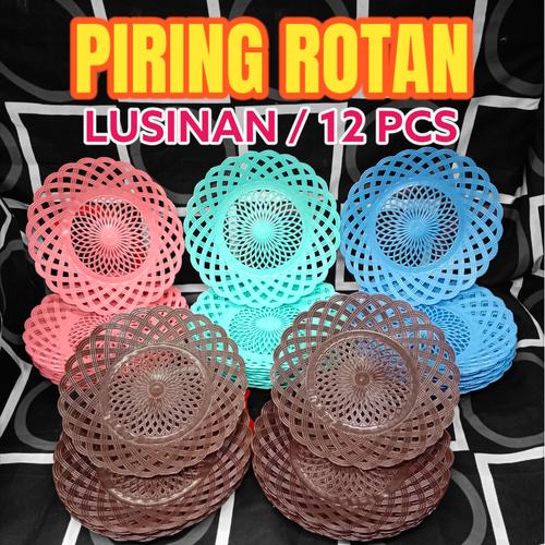 Jual piring rotan plastik/piring rotan 1 lusin - Kota Tangerang ...