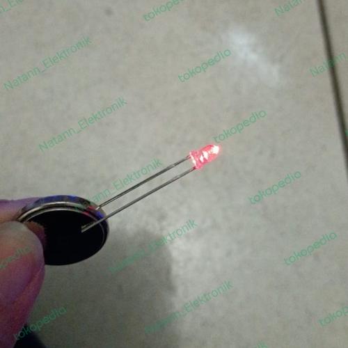 Jual 3957 komponen led lampu merah red superbright 3mm 3 mm clear ...