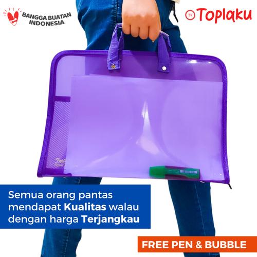 Jual TOPLA Tas Dokumen Map File Folder Anti Air Plastik Bening ...