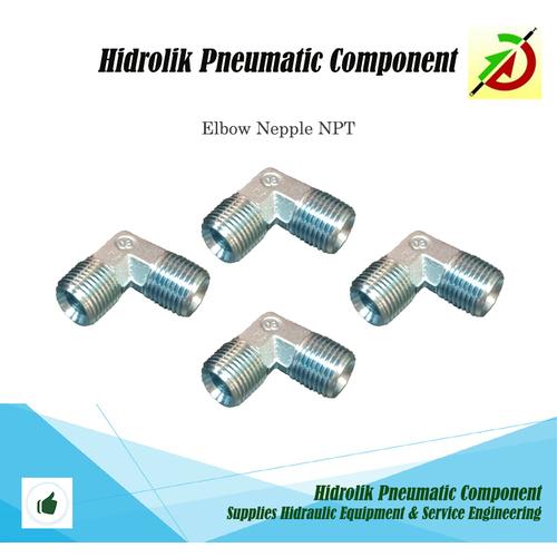 Jual elbow neple drat 1/4" npt male to male / nepple hidrolik / elbow ...