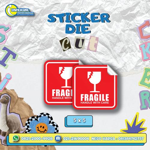 Jual Sticker cromo die cut fragile / Barang mudah pecah / jangan di ...