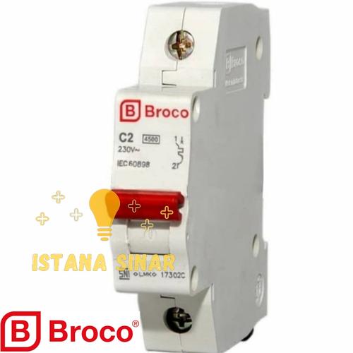 Jual NCB broco 2A, 4A, 6A,10A,16A, 20A, 25A, 32A Ampere / MCB Broco ...