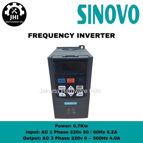 Promo Inverter VFD 0.7KW / 1HP Input 1 phase 220V Output 3 phase 220V ...