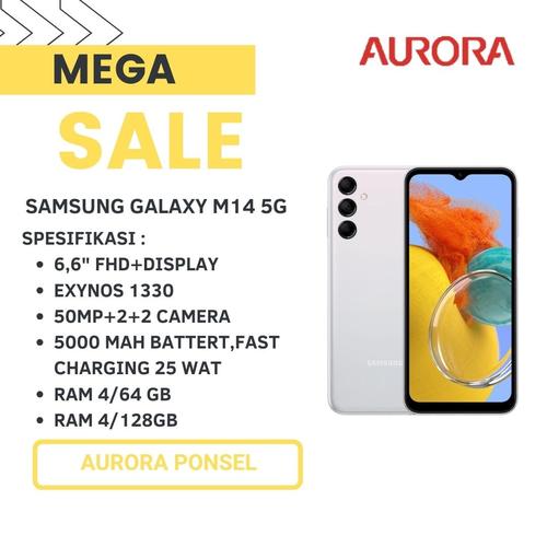 Jual Samsung M14 5G Ram 4GB||64GB||128GB (New) Garansi Resmi SEIN 1Thn ...