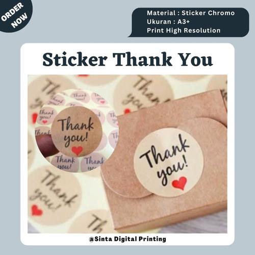 Jual Sticker Thankyou 1 Roll 500Pcs / Sticker Thank You / Sticker ...