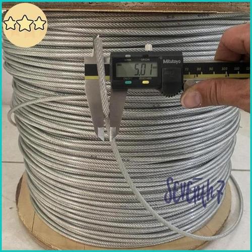 Jual 5MM 5 MM KAWAT SELING SLING BAJA LAPIS PLASTIK PVC WIRE ROPE ...