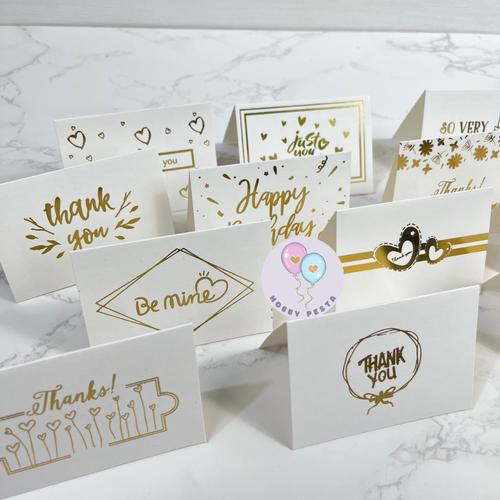 Jual Kartu Ucapan Putih Gold / Greeting Card Estetik - Jakarta Utara ...