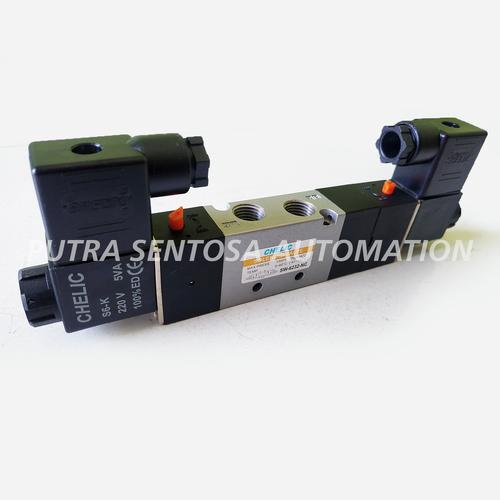 Jual 5/3 N.C. DOUBLE SOLENOID VALVE 1/4" CHELIC SV-6232-NC SW-6232-NC - 220VAC - Kota Semarang ...