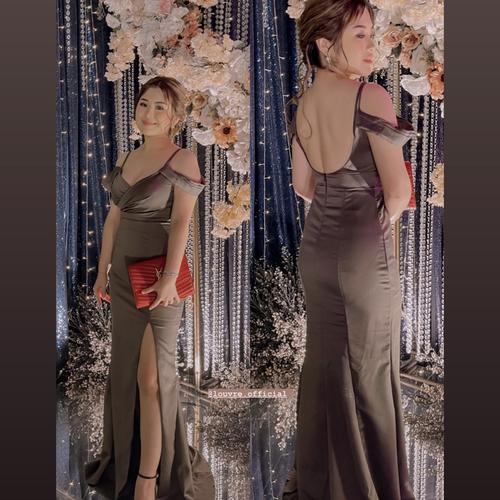 Jual Milan dress in Grey color by Louvre | gaun longdress pesta - Kota ...