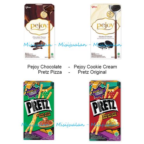 Jual Glico Pretz Pejoy Stick Biscuit Pizza Chocolate Cookie Cream Original| - Pejoy Chocolate ...