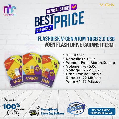 Jual Flashdisk V-GeN Atom 16GB 2.0 USB VGeN Flash Drive Garansi Resmi ...