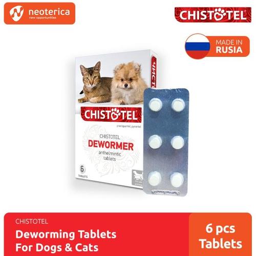 Jual [ORIGINAL100%] Chistotel Obat Cacing Kucing & Anjing 6 Tablet ...