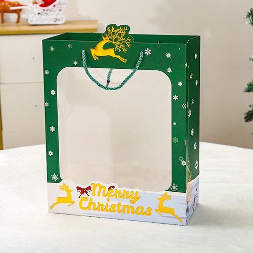 Jual paper bag hijau kado natal goodie bag merry christmas paper bag ...