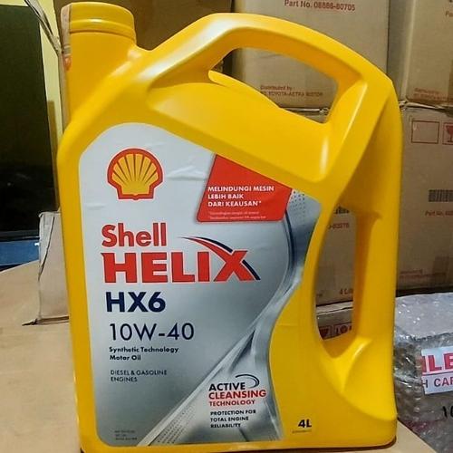 Jual OLI Shell helix HX6 10w-40 | HX6 4 lITER | BARCODE HIJAU - Jakarta ...