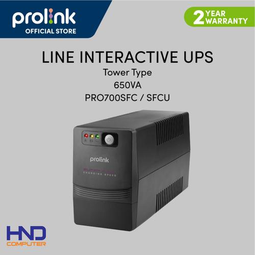 Promo UPS PROLINK PRO700SFC Super Fast Charging Line Interactive 650VA ...
