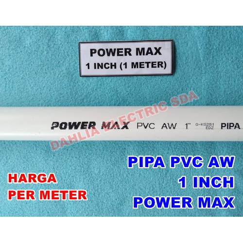Jual PIPA PVC 1 INCH AW POWER MAX PUTIH 1 METER - Kab. Sidoarjo ...
