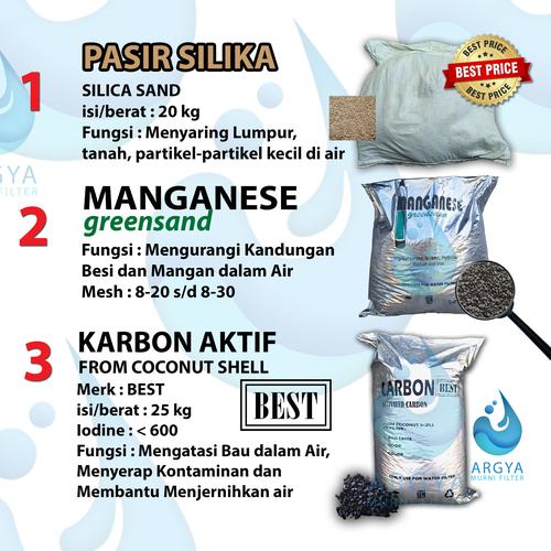 Jual Paket 3 Filter : Pasir Silika + Manganese Greensand + Karbon Aktif ...