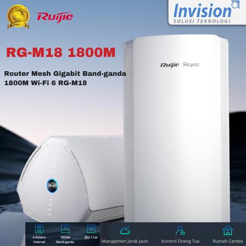Jual Ruijie Reyee RG-M18 1800M Wifi 6 Dualband Gigabit Mesh Router ...