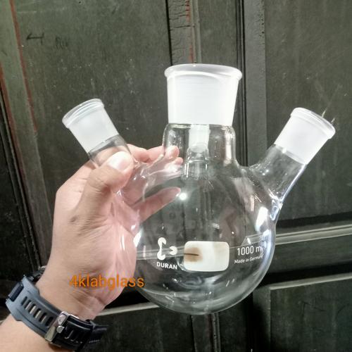 Jual labu alas bulat 1000 ml 4 leher - Kab. Bandung - 4klabglass ...