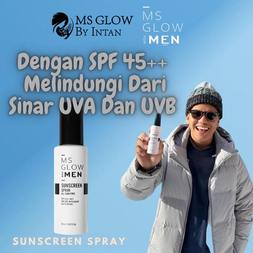Promo MS Glow For Men Sun Screen Spray Sun Block Wajah Anti Sinar UVA ...