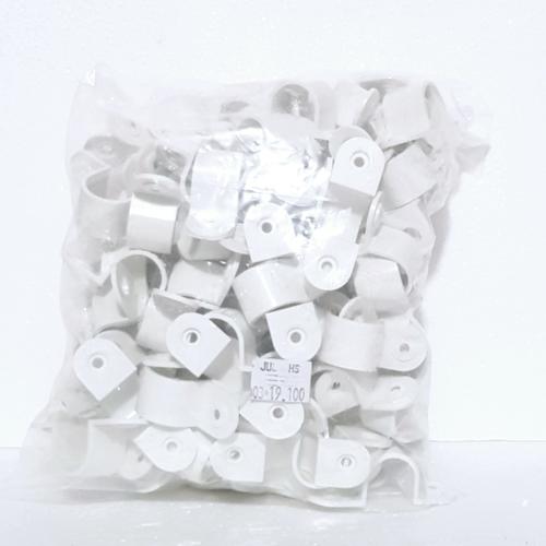 Jual [100pcs] Klem Kabel Pipa PVC Conduit 20mm Cable Pipe Clamp M20 20 ...