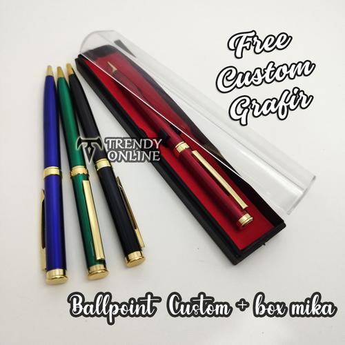 Jual Pulpen Promosi, Pulpen TR12 dan Box Mika, FREE GRAFIR cetak nama ...