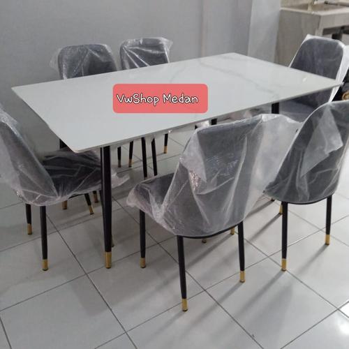 Jual Meja Makan import set 6 kursi - Meja makan granit table 140x80 ...