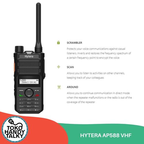 Jual HANDY TALKY HYTERA AP588 HT SINGLE BAND VHF UHF NEW ORIGINAL ...
