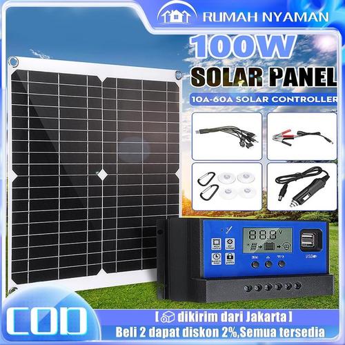 Jual ( Panel Surya Solar Panel 100w Mono Panel Kristal Mono Panel Surya ...