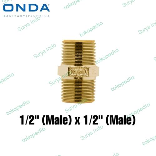 Jual DOUBLE NEPEL KUNINGAN ONDA 1/2" INCH X 1/2" INCH / DOBEL NEPEL NIPPLE - Jakarta Barat ...