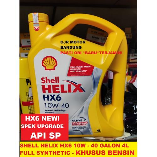 Jual Oli Mesin Mobil Bensin Shell Helix HX6 10w 40 API SP 4L JAMIN ORI ...