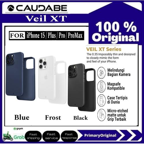 Promo Case iPhone 15 Pro Max 15 Pro Caudabe Veil XT Slim Casing - Frost ...