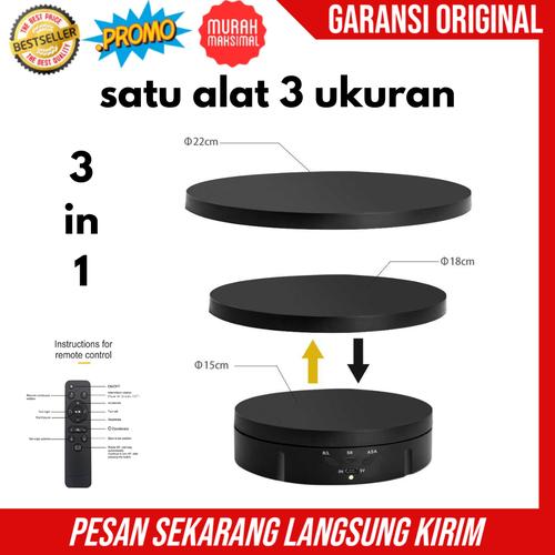 Jual Alas Putar Produk Fotografi Rotating Stand Display Muter Putar 3 ...