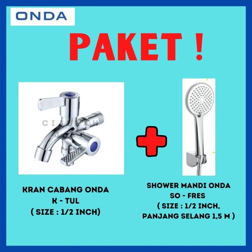 Jual PAKET SHOWER MANDI KRAN CABANG ONDA K-TUL / KERAN DOUBLE + HAND ...