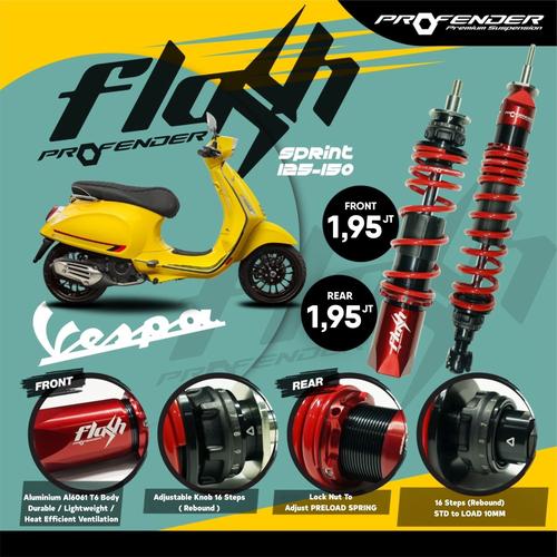 Jual Shockbreaker Shock Profender Flash Series Red Vespa Sprint ...