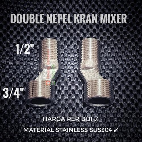 Jual Dobel Nepel Stainless Kran Panas Dingin Double Niple Kran Bath-Up ...