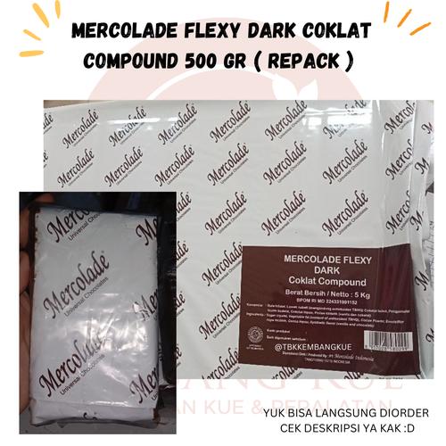 Jual MERCOLADE FLEXY DARK COKLAT COMPOUND REPACK 500 GRAM / COKLAT ...