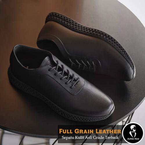 Jual Sepatu Sneaker Hitam Pria Cowok Casual Formal Kerja Kantor Kuliah ...
