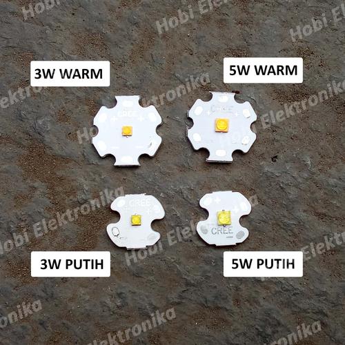 Jual LED HPL CREE 3Watt 5Watt dengan Pendingin - 3W Putih-16mm - Kota ...