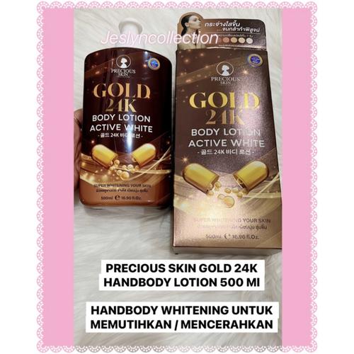 Jual PRECIOUS SKIN GOLD 24K BODY LOTION ACTIVE WHITE 500ML/GOLD 24K ...
